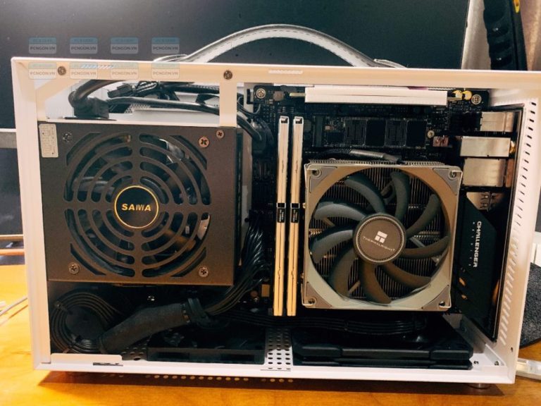 Vỏ case máy tính Mini ITX Shiny Snake S300-Trắng (Riser 4.0) - Pcngon