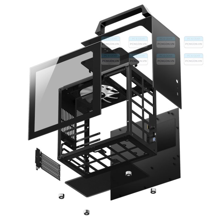 Vỏ case máy tính Mini ITX Jonsbo T8 Plus Black - Pcngon