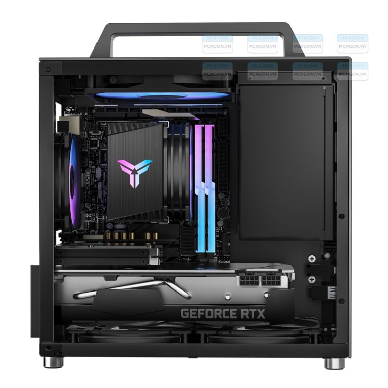 Vỏ case máy tính Mini ITX Jonsbo T8 Plus Black - Pcngon