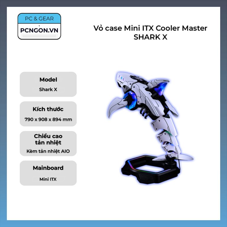Vỏ case Mini ITX Cooler Master SHARK X - Pcngon