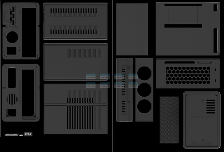 Vỏ case máy tính Mini ITX XIKII INDUSTRY FF04 LP - Đen - Pcngon