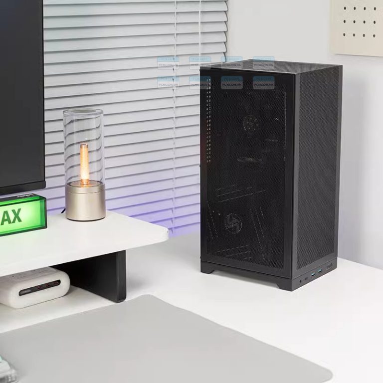 Vỏ case máy tính Mini ITX Shiny Snake L400 Đen (Kèm Riser 4.0) - Pcngon