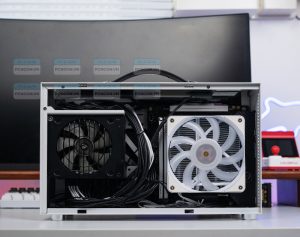 Vỏ case máy tính Mini ITX Shiny Snake S400 Pro Trắng (Kèm Riser 4.0 ...