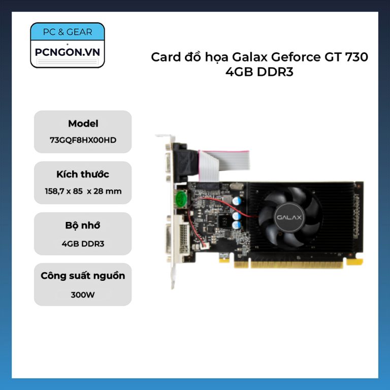 Card đồ họa Galax Geforce GT 730 4GB DDR3 - Pcngon