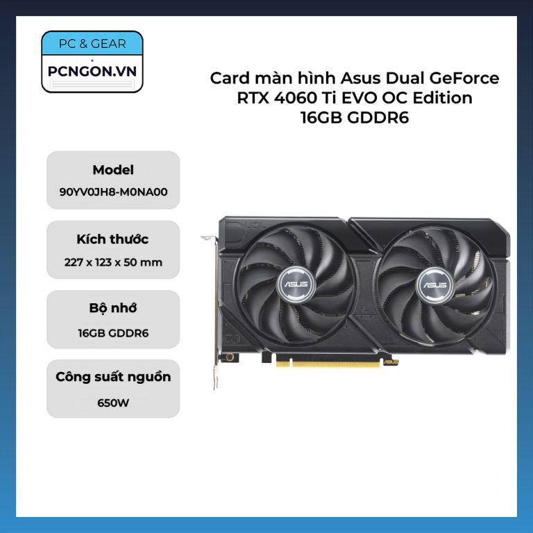 Card màn hình Asus GeForce RTX 4060 LP BRK OC Edition 8GB GDDR6 - Pcngon