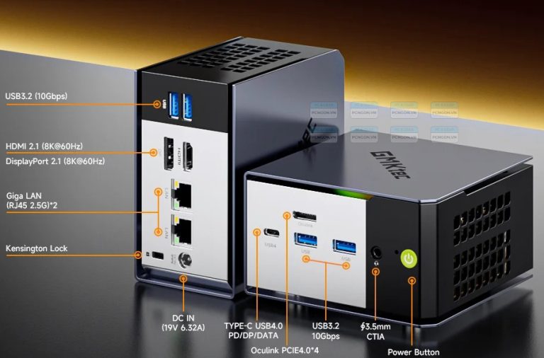 Máy tính Mini PC GMKtec EVO-X1 AMD Ryzen AI 9 HX370 AI PC - Pcngon