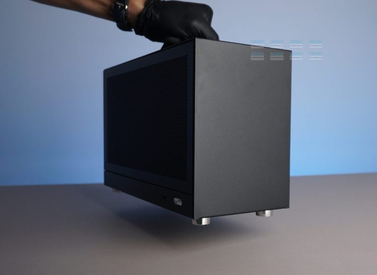 Vỏ case máy tính Mini ITX Shiny Snake S300 Đen (Không kèm Riser) - Pcngon