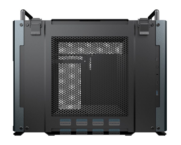 Vỏ case máy tính Mini ITX Cougar Dust 2 (Xám Titan/Gold) - Pcngon