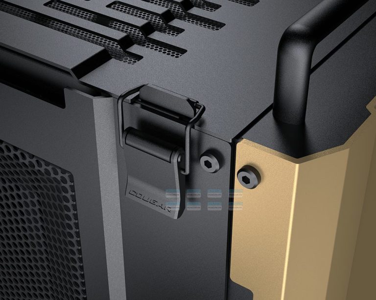 Vỏ case máy tính Mini ITX Cougar Dust 2 (Xám Titan/Gold) - Pcngon