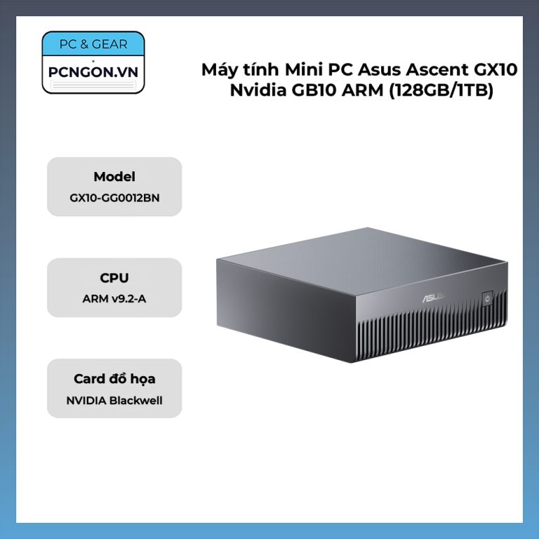 Máy tính Mini PC Asus Ascent GX10 Nvidia GB10 ARM (128GB/1TB) - Pcngon