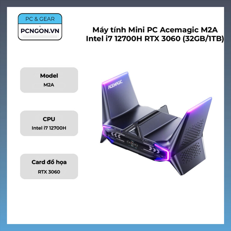 Máy tính Mini PC Acemagic M2A Intel i7 12700H RTX 3060 (32GB/1TB) - Pcngon