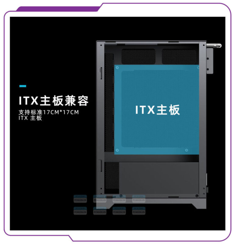 Vỏ case máy tính Mini ITX Shiny Snake L200 (Trắng/Đen) - Pcngon